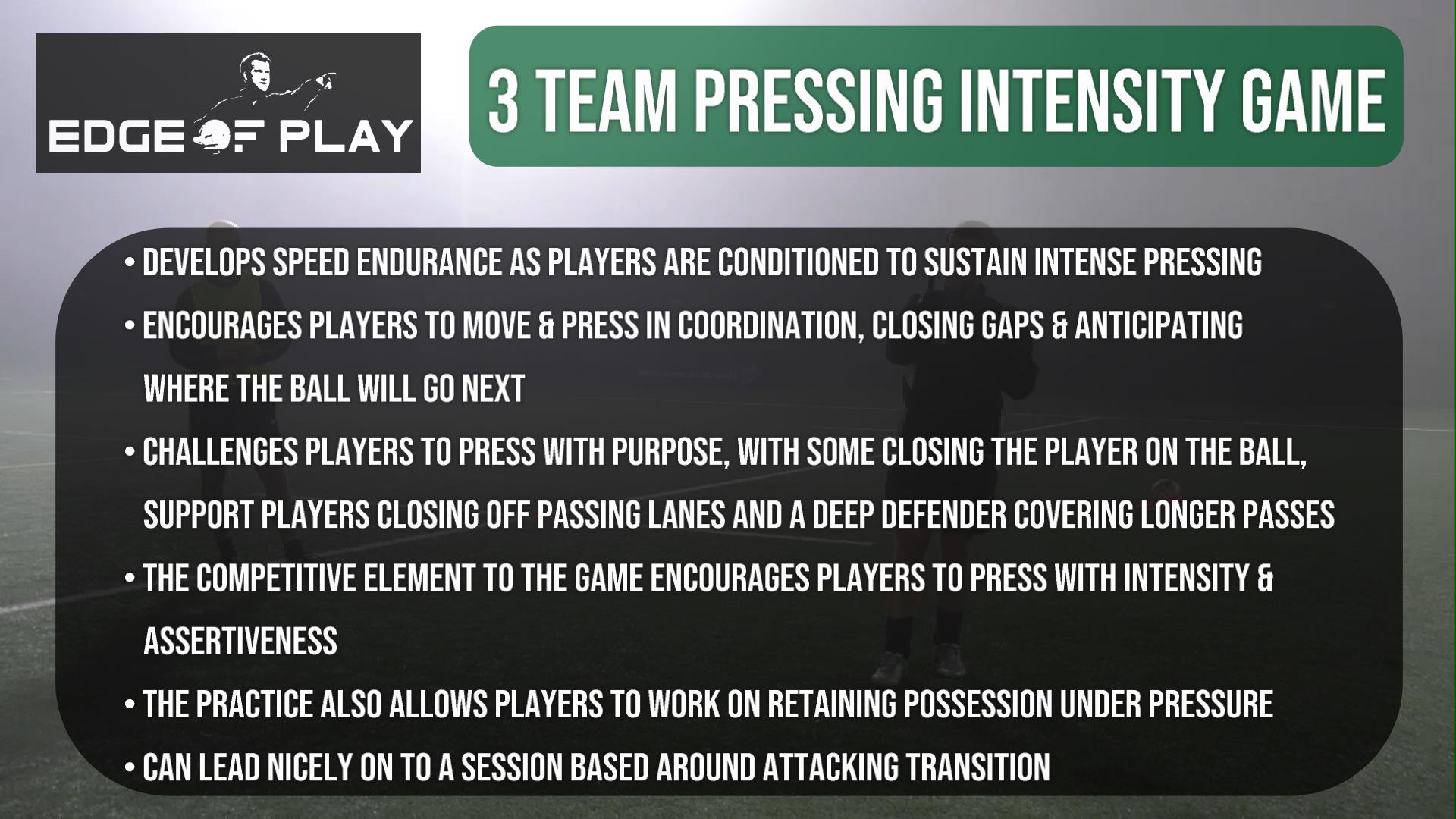 Edge of Play | 3 Team Pressing Intensity Game