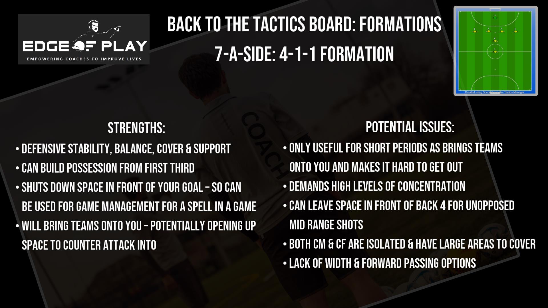 Edge of Play | Back to the Tactics Board: Formations - 7-a-side - The 4 ...