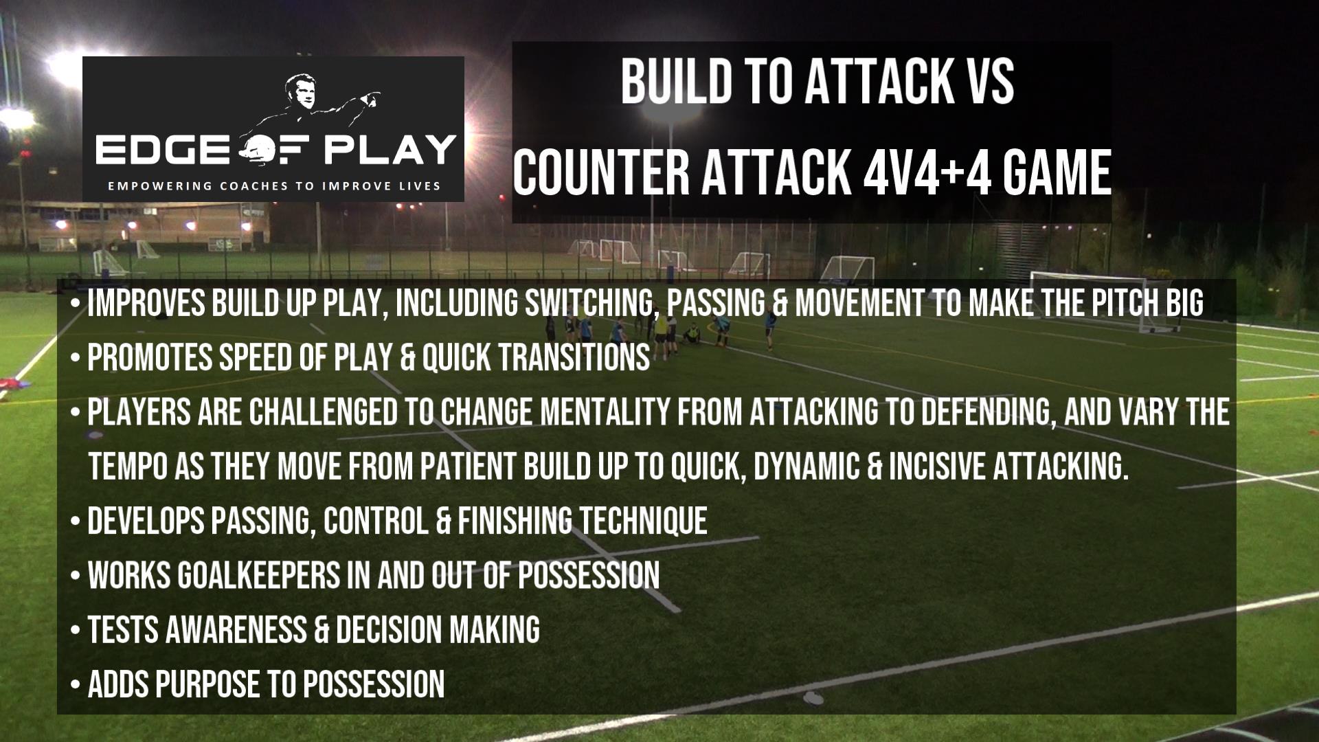 Edge of Play | Build to Attack vs Counter Attack 4v4+4 Game