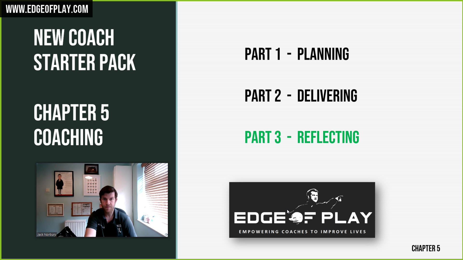 Edge of Play | New Coach Starter Pack (CH5 PT3): Reflecting on your Session